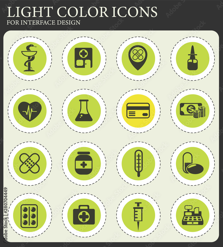 drug store icon set Stock Vector | Adobe Stock