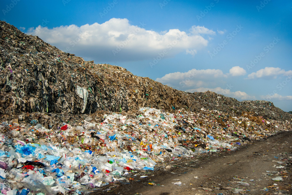 Mountain garbage, large garbage collection from urban communities and ...