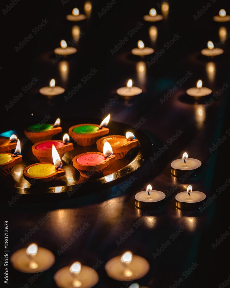 diyas at deepavali Stock Photo | Adobe Stock