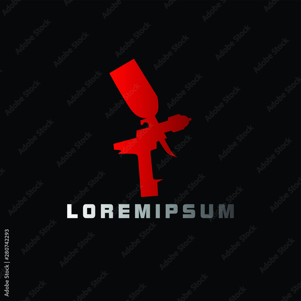 spray gun logo icon Stock Vector | Adobe Stock