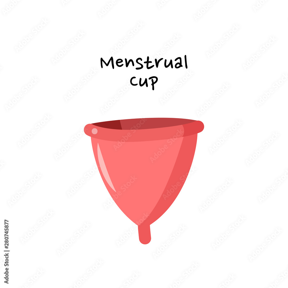 Menstrual cup vector illustration. Feminine hygiene eco-friendly ...