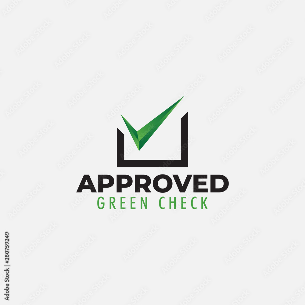 Approved logo design template vector isolated Stock Vector | Adobe Stock