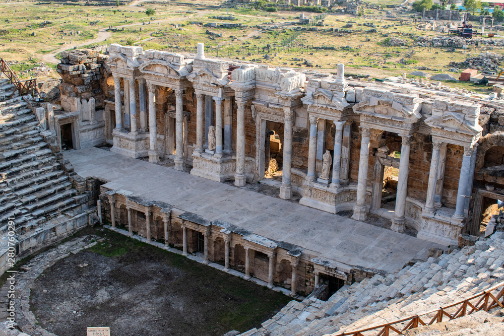 Turkey: the Theatre of Hierapolis (Holy City), built under the reign of ...