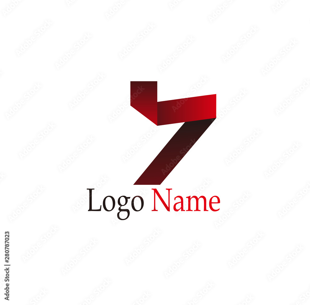Seven Logo Number Stock Vector | Adobe Stock