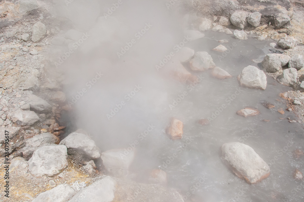 Furnas Fumarolas on Sao Miguel Island in the Azores archipelago Stock ...