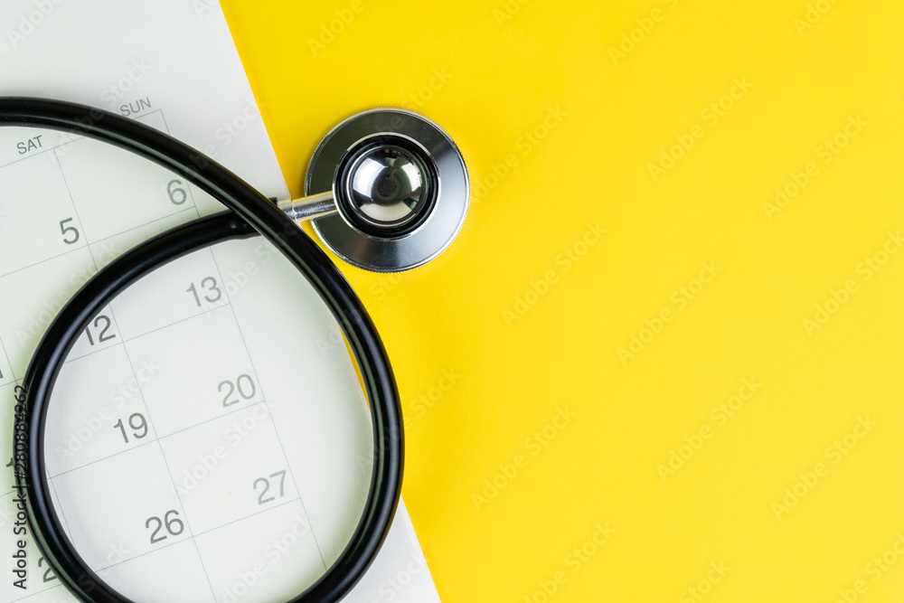 Medical and health care calendar, reminder, schedule or appointment ...