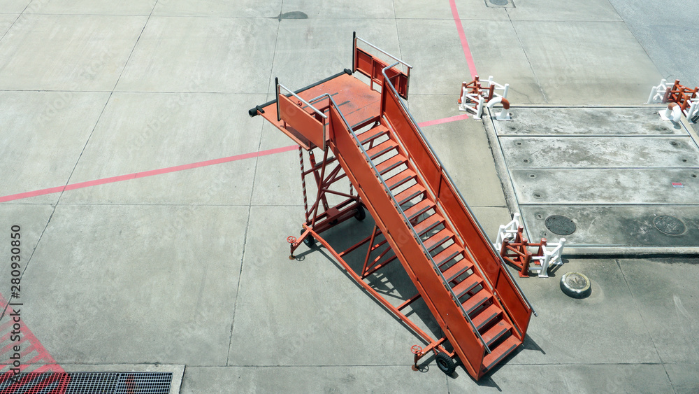 mobile passenger boarding stairs or ramp Stock Photo | Adobe Stock