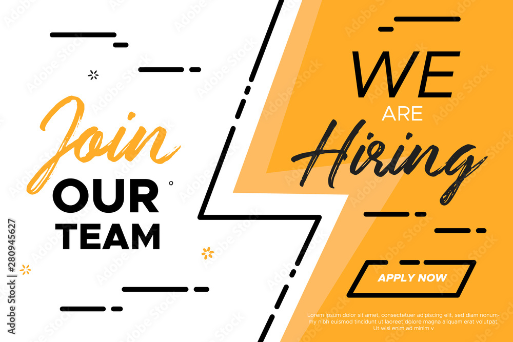 Join Our team banner design. Work poster. Vacancy background. Creative ...