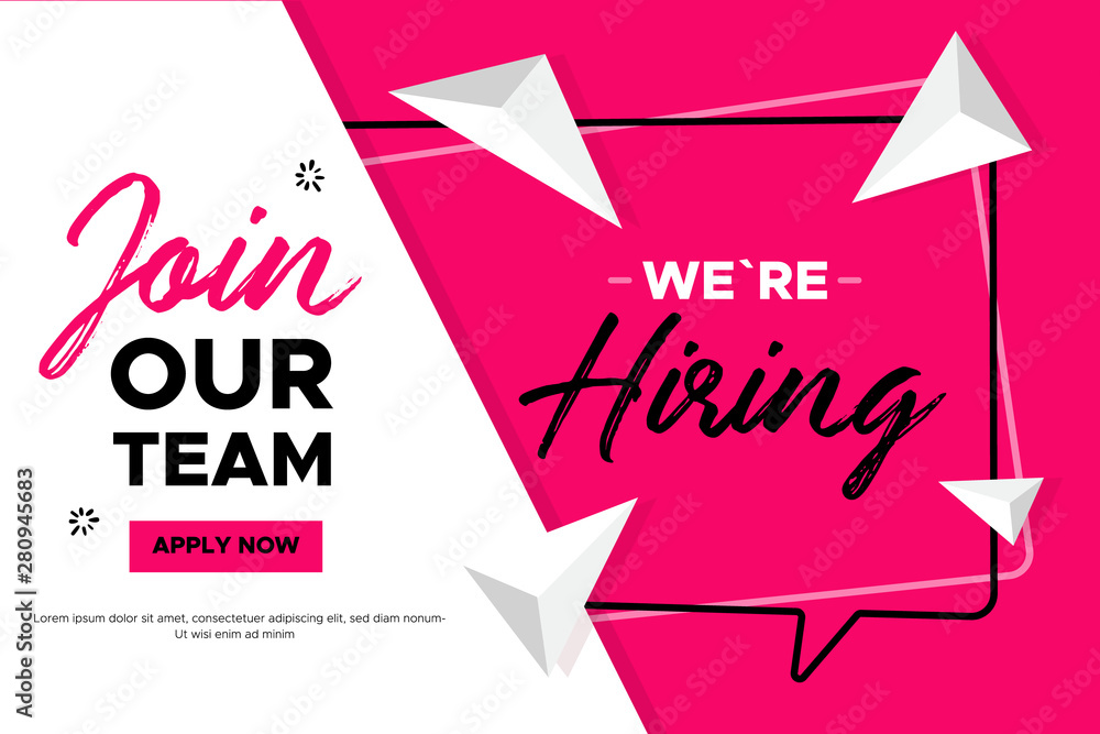Join Our team banner design. Work poster. Vacancy background. Creative ...