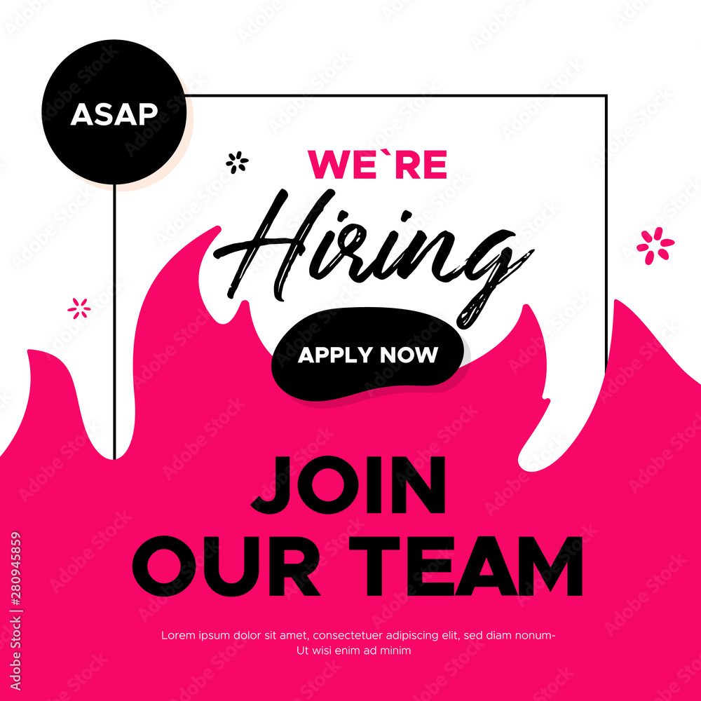 Join Our team banner design. Work poster. Vacancy background. Creative ...