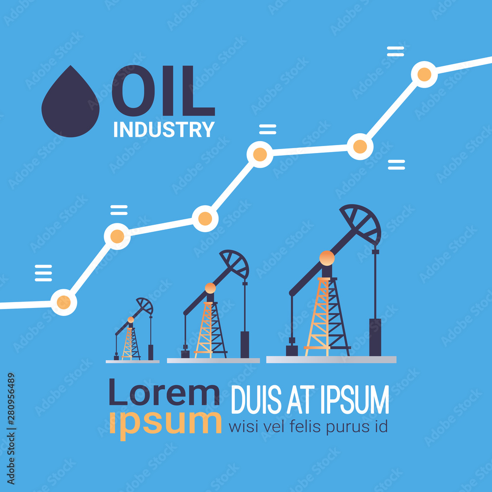 oil pump rig energy industrial drilling fossil fuels production concept ...
