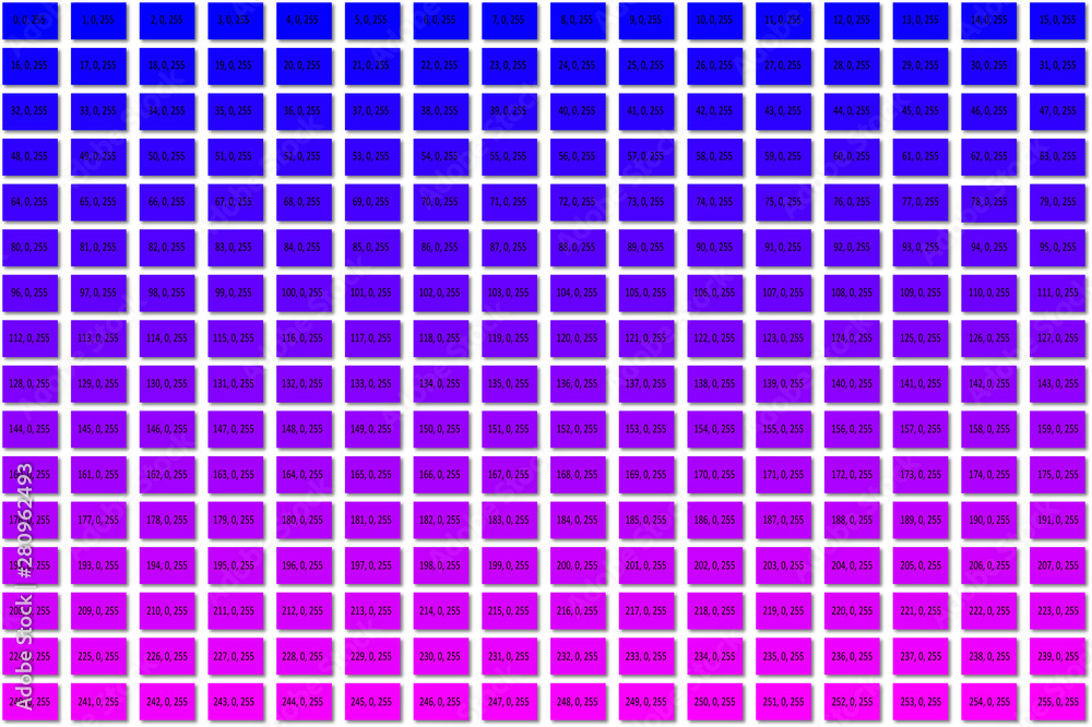 RGB Colour Picker: Blue to Magenta [Includes instruction on how to add ...