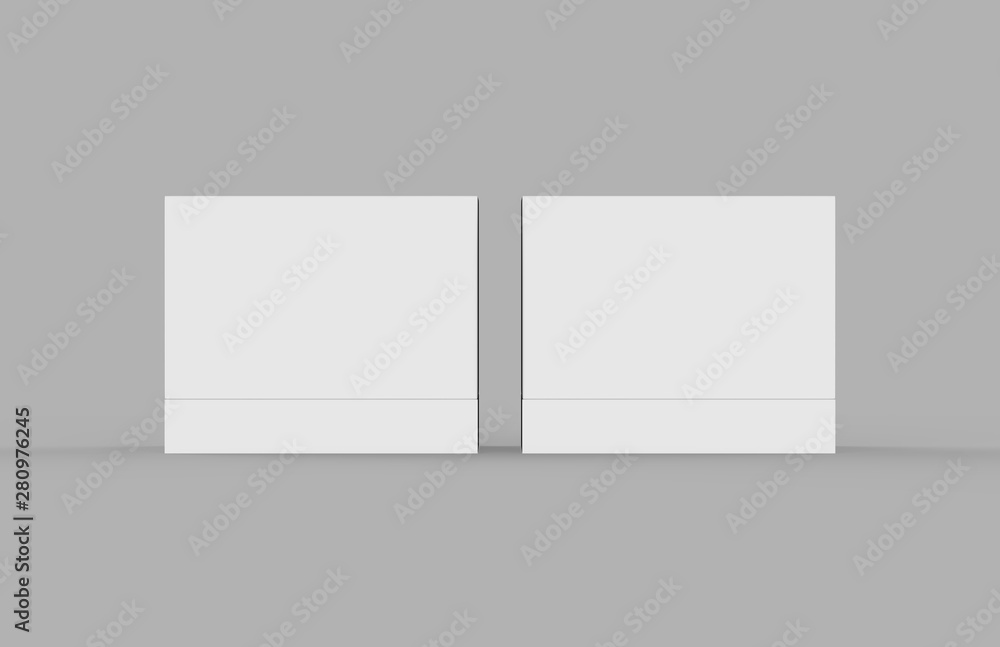 Hard cardboard box mock up template on isolated white background, ready ...