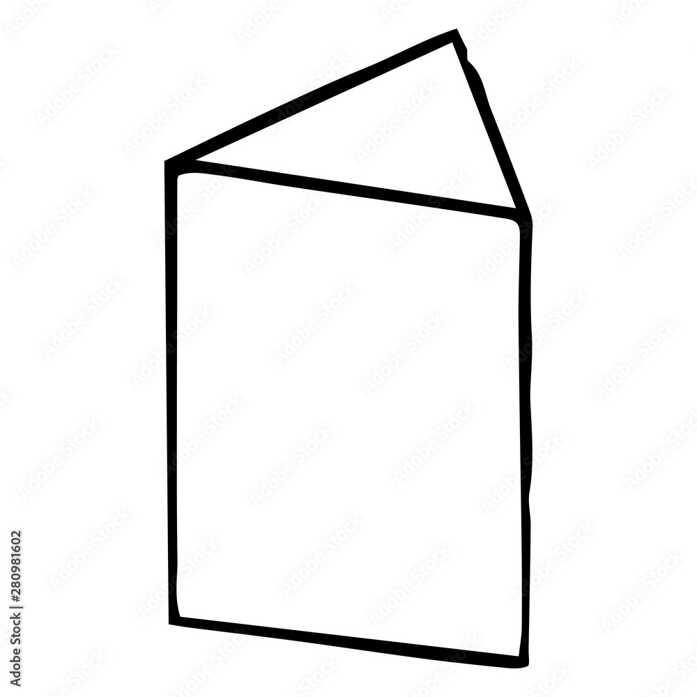 Vecteur Stock Mechanical drawing of triangular prism. Simple isolated geometrical object for ...