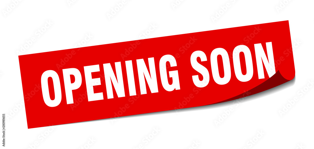 opening soon sticker. opening soon square isolated sign. opening soon ...