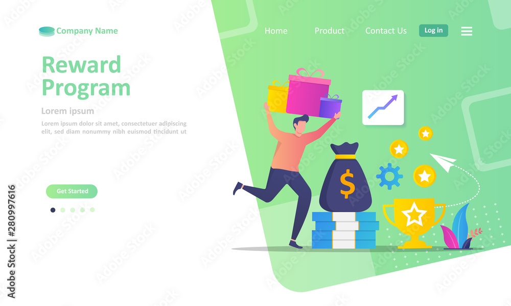 Earn Point concept, Loyalty program and get rewards, Suitable for web ...