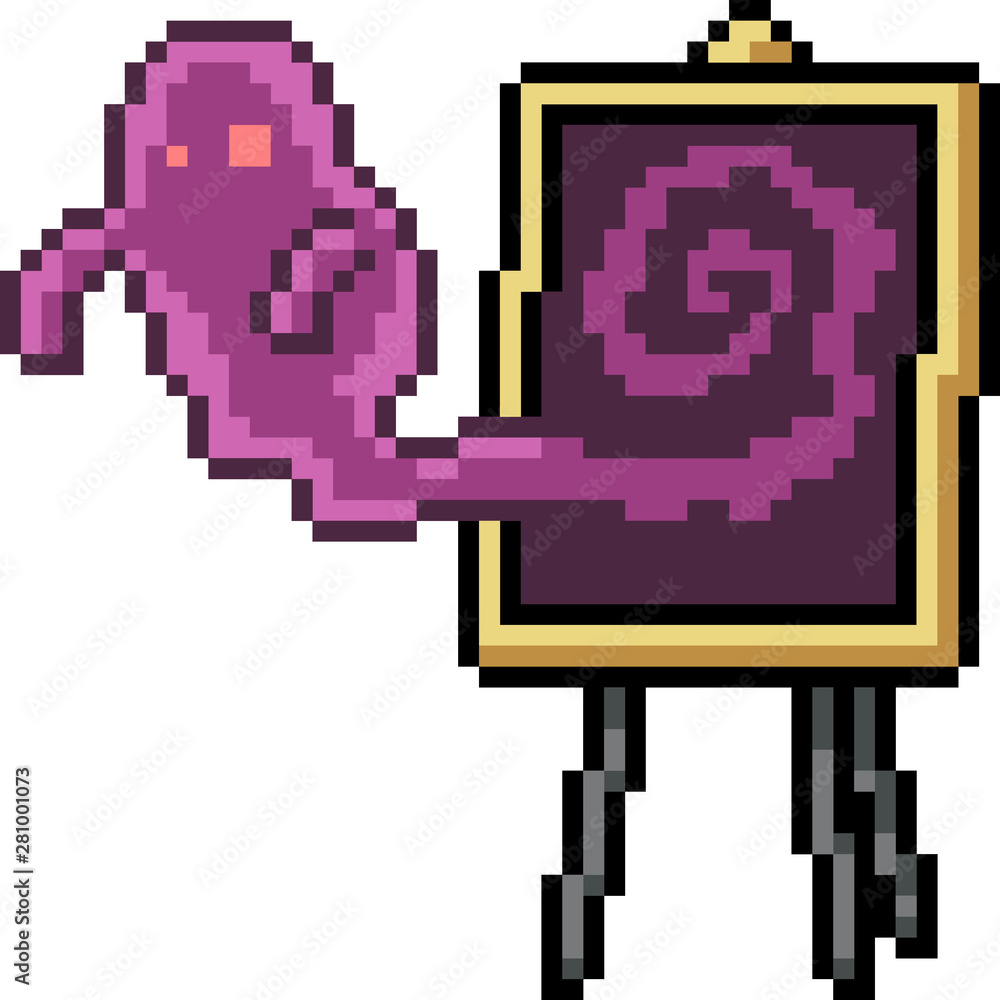 vector pixel art ghost picture Stock Vector | Adobe Stock