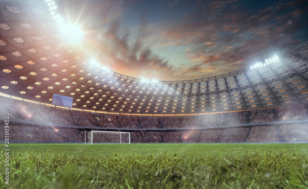 3D soccer stadium. Stock Illustration | Adobe Stock