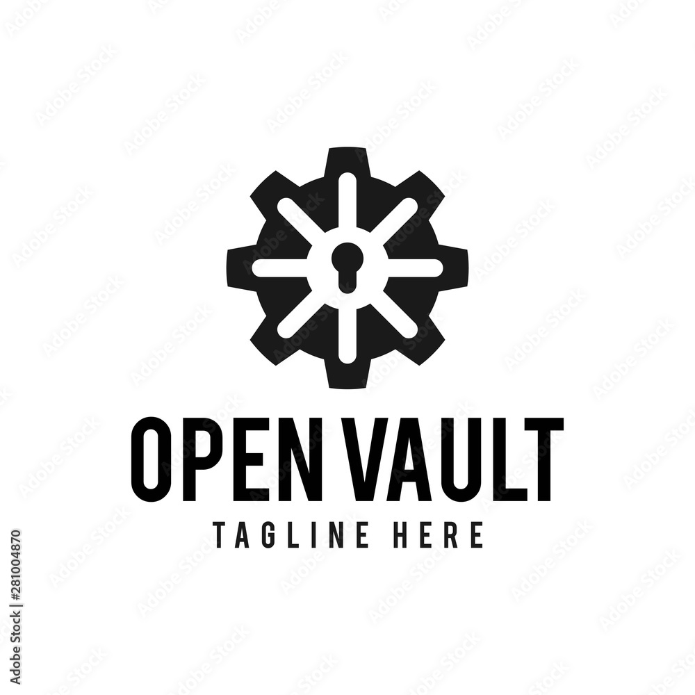 Vault logo hipster vintage retro door vector illustration Stock Vector ...