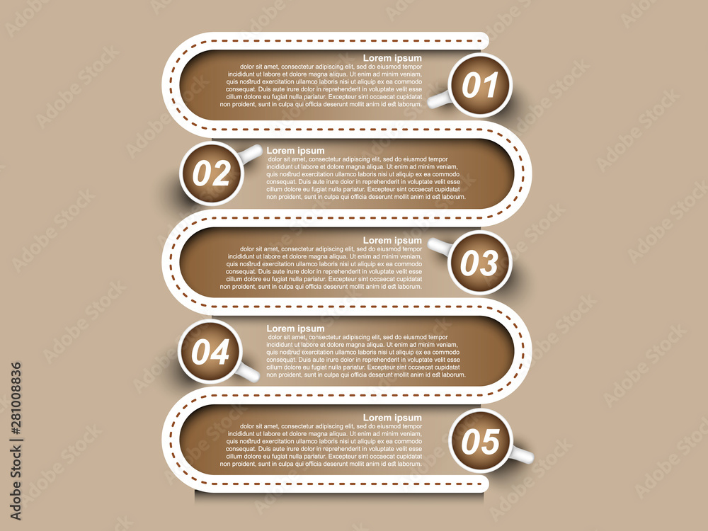 Modern business horizontal process chart infographics template for ...