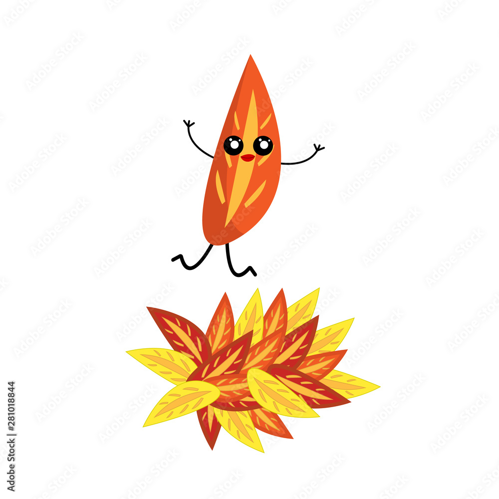 Cartoon Pile Of Leaves