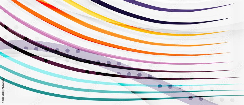 Trendy color stripes lines wave, great design for any purposes. Vector ...