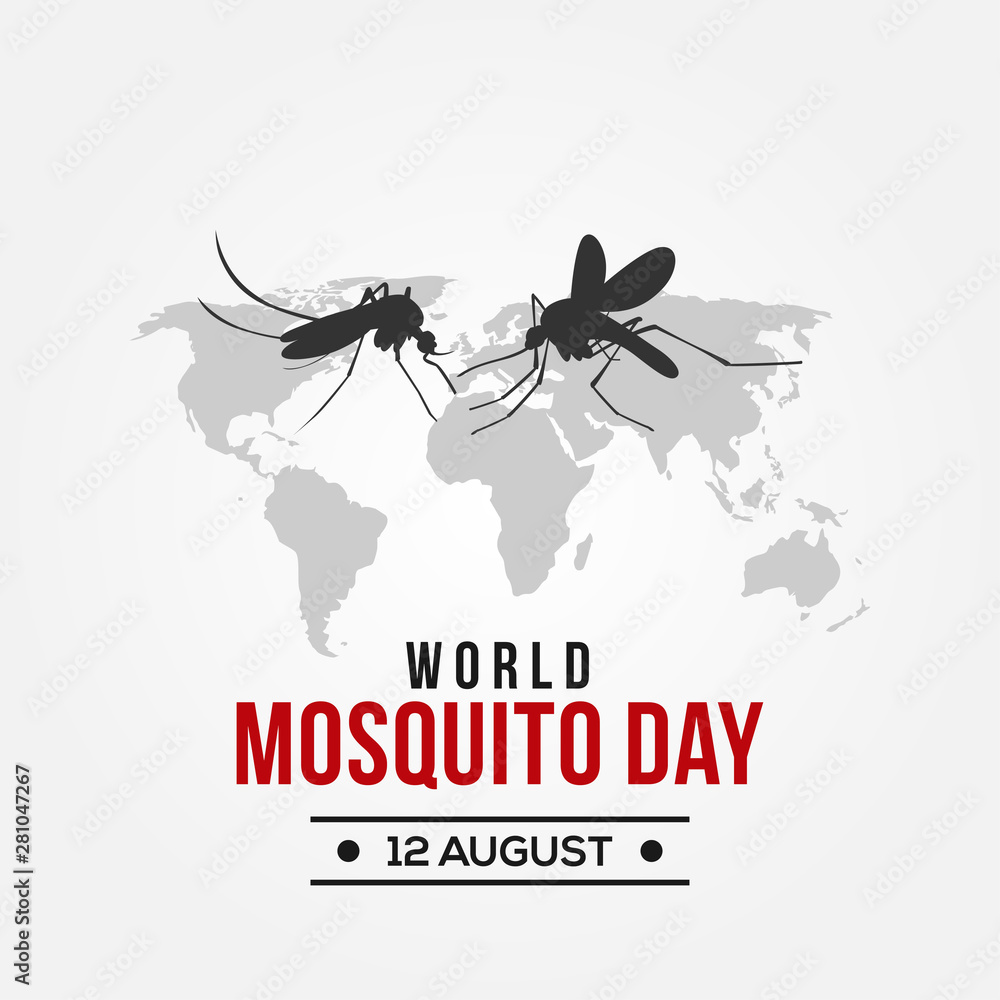 World Mosquito Day Logo Design With Elegant Background Stock Vector ...