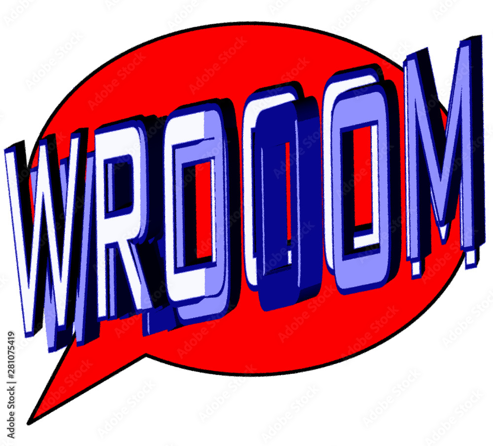 Cartoon wroom illustration Stock Illustration | Adobe Stock