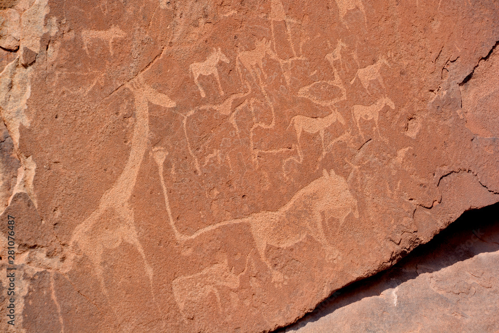 Petroglyphs in Twyfelfontein (Afrikaans: uncertain spring), officially ...