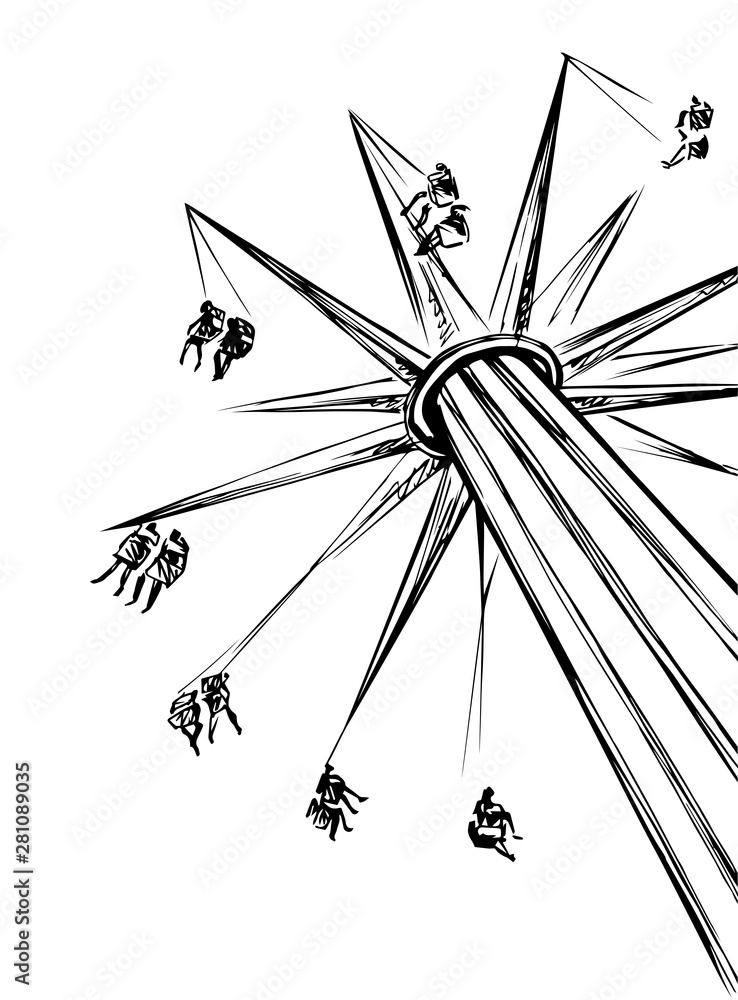 Carousel. Vector drawing Stock Vector | Adobe Stock