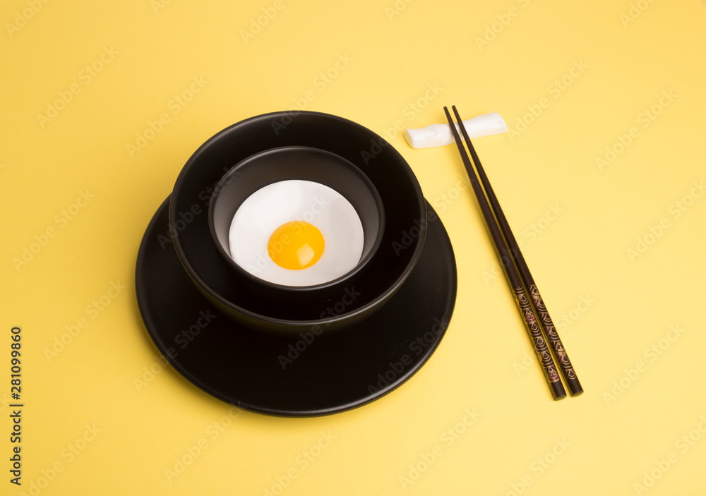 Japanese fried egg Stock Photo | Adobe Stock
