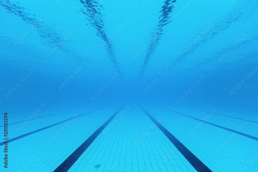 Underwater view of a swimming pool Stock Photo | Adobe Stock