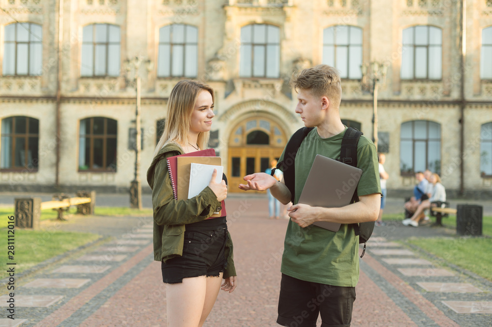 Two College Students Talking