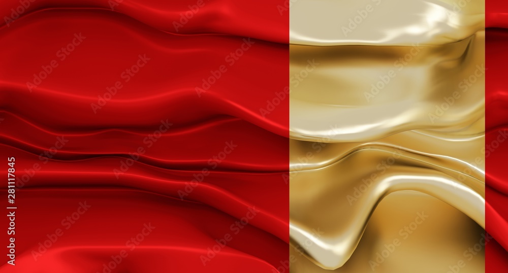 Elegant, luxurious red background with gold. The thick red liquid melts ...