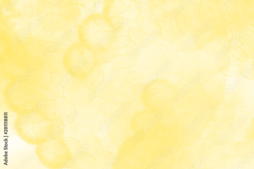 lemonade yellow hand drawn watercolor blurred liquid bubble background ...