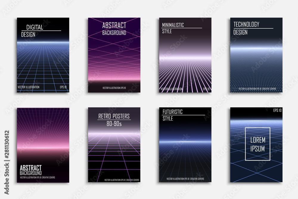 Abstract contemporary templates, covers, placards, brochures, banners ...