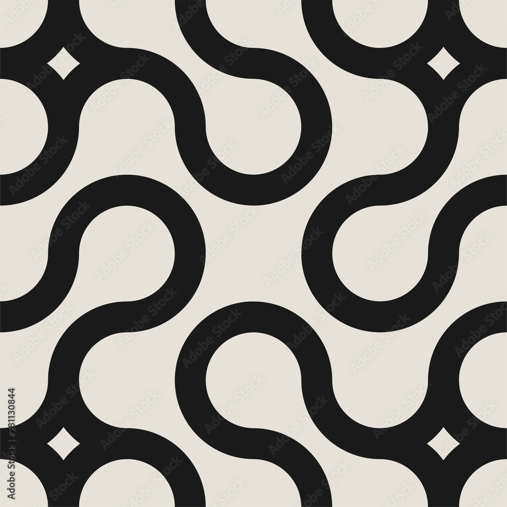 Abstract geometric wavy pattern with creative shapes. Decorative ...