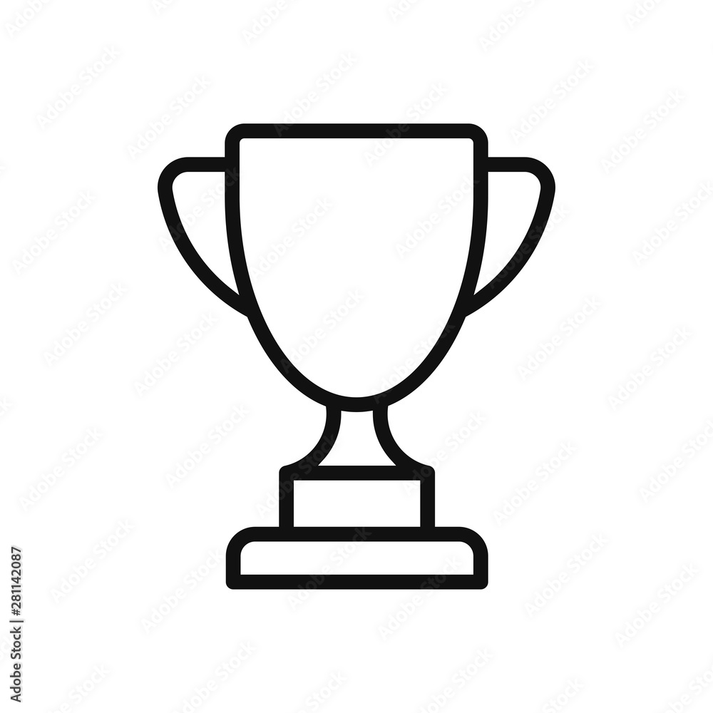 Trophy icon vector. Simple trophy sign in modern design style for web ...