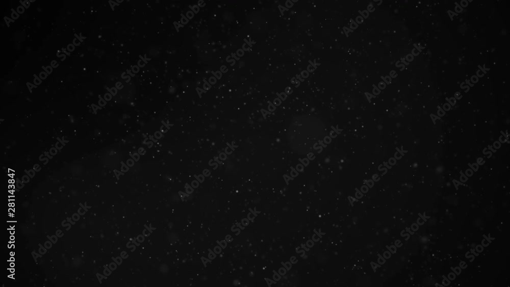 Abstract motion background of white particles. Beautiful white floating ...