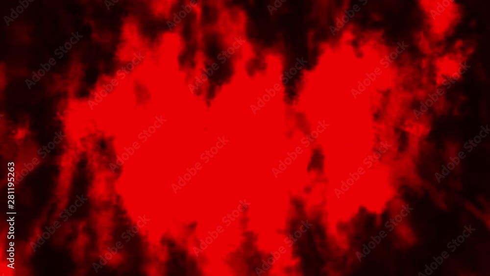 Scary demonic skull of bloody nightmares. 2D animation in horror ...