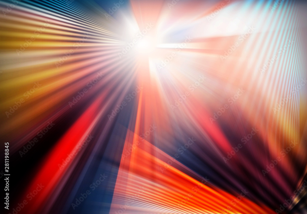 abstract bright background with light and crossed lines of light ...