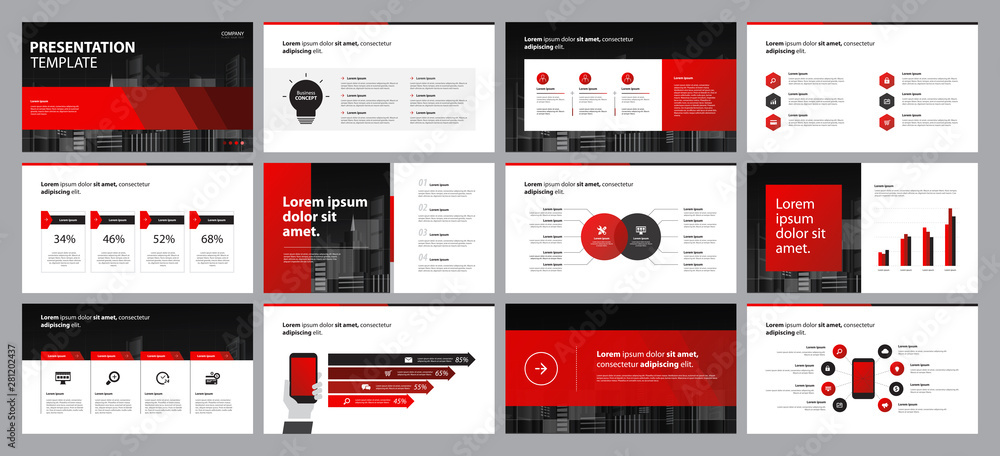 business presentation backgrounds design template and page layout ...