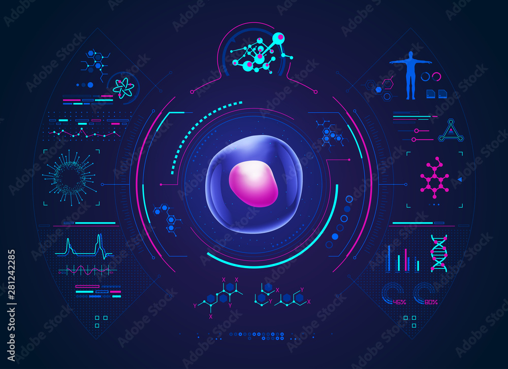 Cell Analysis Stock Vector | Adobe Stock