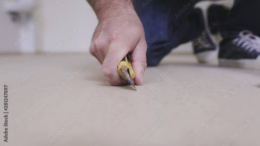 How to heat welding vinyl floor with heat gun - master prepares a ...