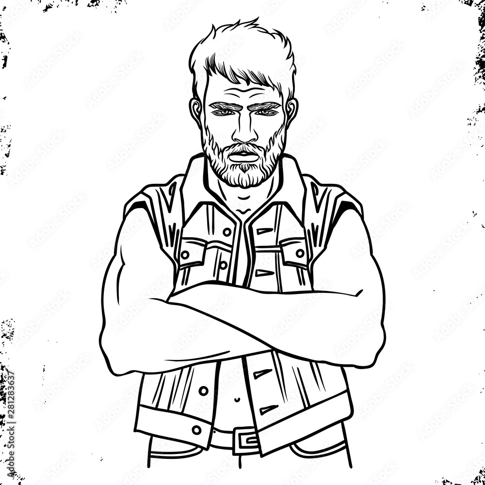 Hipster Guy Drawing