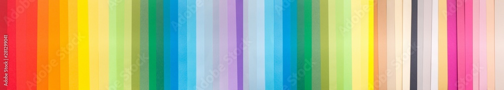 Rainbow colored palette with samples of colors Stock Illustration ...