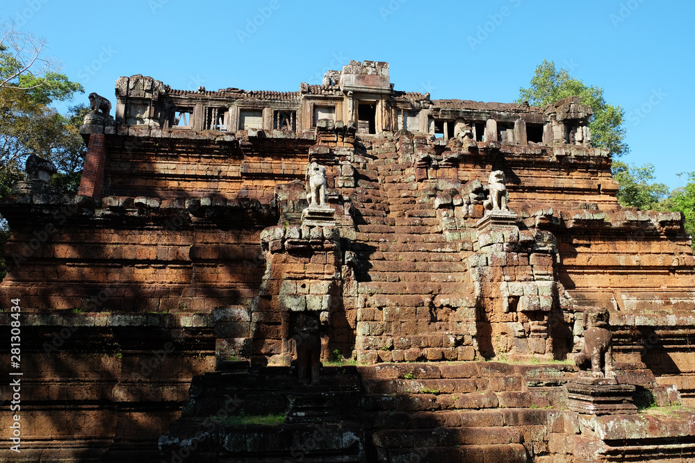 Ancient Khmer temple Phimeanakas. Hindu Palace of the Gods. The pyramid ...