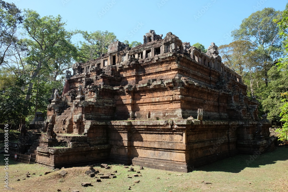 Ancient Khmer temple Phimeanakas. Hindu Palace of the Gods. The pyramid ...
