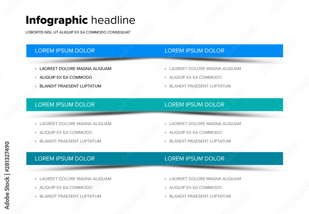 Info Chart Table Layout with 3 Stripes Stock Template | Adobe Stock