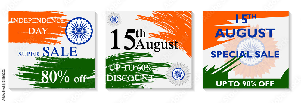 vector illustration of Sale Promotion and Advertisement for 15th August ...